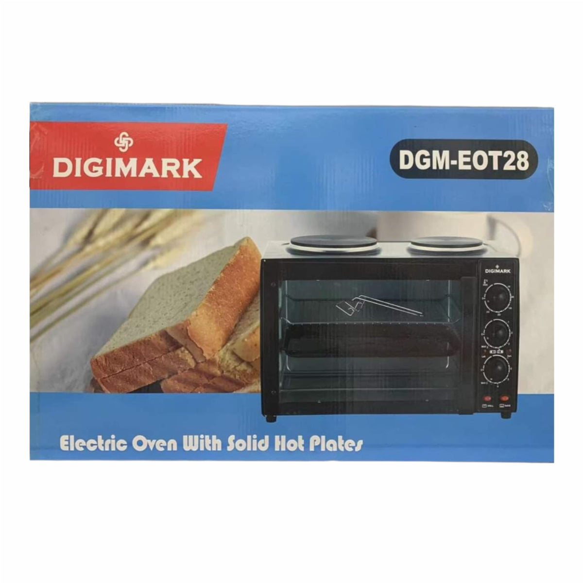 Digimark 28 Litre Electric Oven with 2 Solid Hot Plates – 0000Art