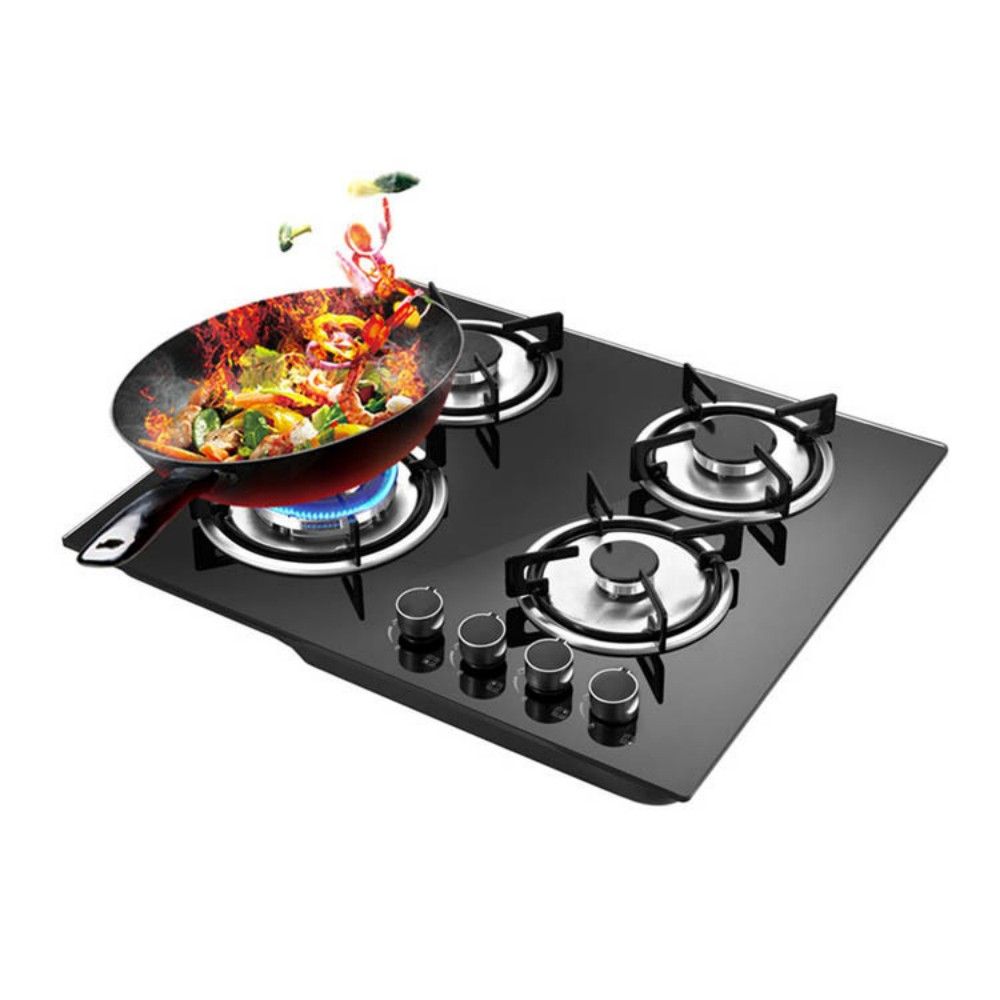 Cook with Precision High Quality Embedded Toughened Glass 4 Plate Gas ...